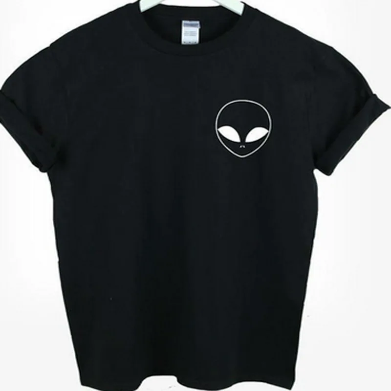 New Fashion Alien Skull Print T Shirt Cotton T shirt Women Streetwear ...