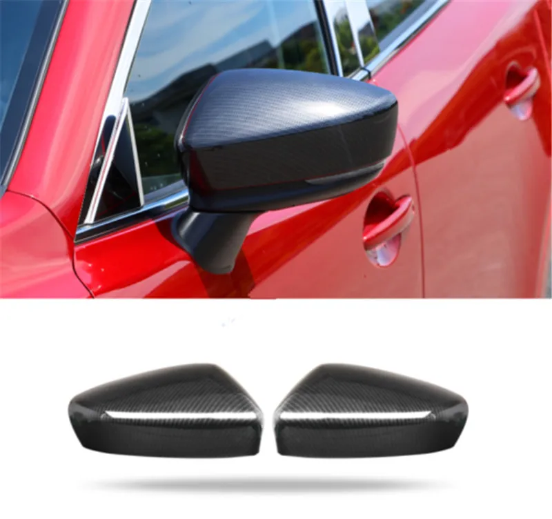 Carbon-Fiber-Car-Side-Door-Rearview-Mirror-Cover-Trim-Fit-For-Mazda-3 ...