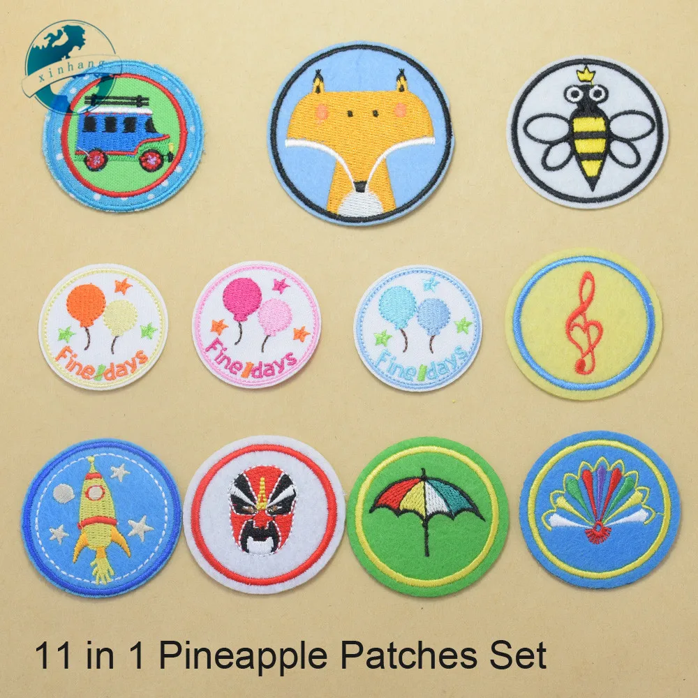 11 mixed designs Iron On Patches set diy appliques set embroidery ...