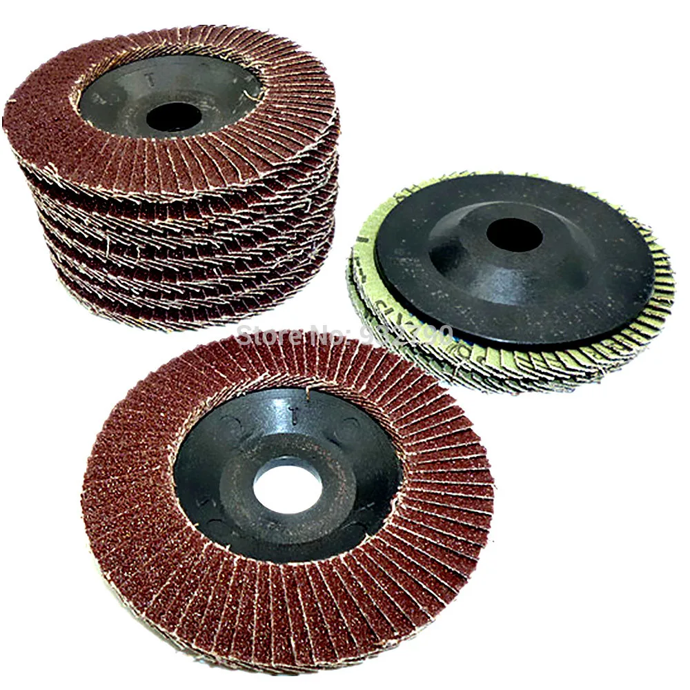 10pcs 13700rpm Angle Grinder Sanding Flap Disc Deburring 80 Grit 100mm ...