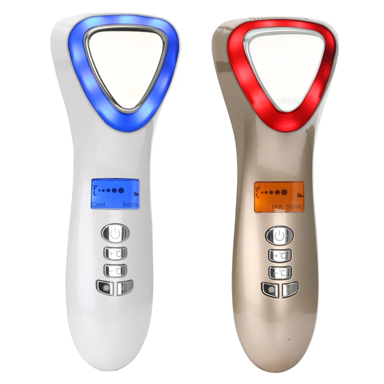Ultrasonic Cryotherapy Hot Cold Hammer Facial Lifting Tightening Shrink ...