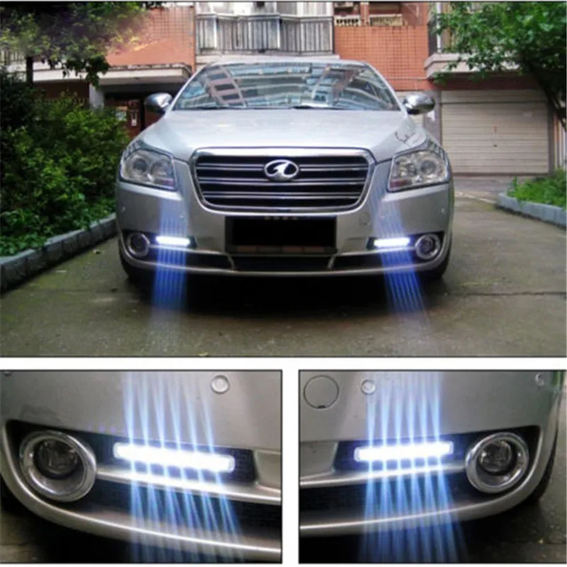 Hot-sale-2PCS-8-LED-DRL-Daylight-Head-Lamp-Super-White-12V-DC-Car ...