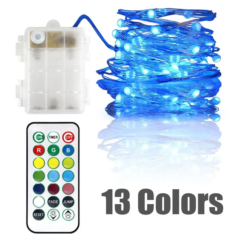 20X RGB LED Starry String Lights 5M Multi Color changing Twinkle Light ...