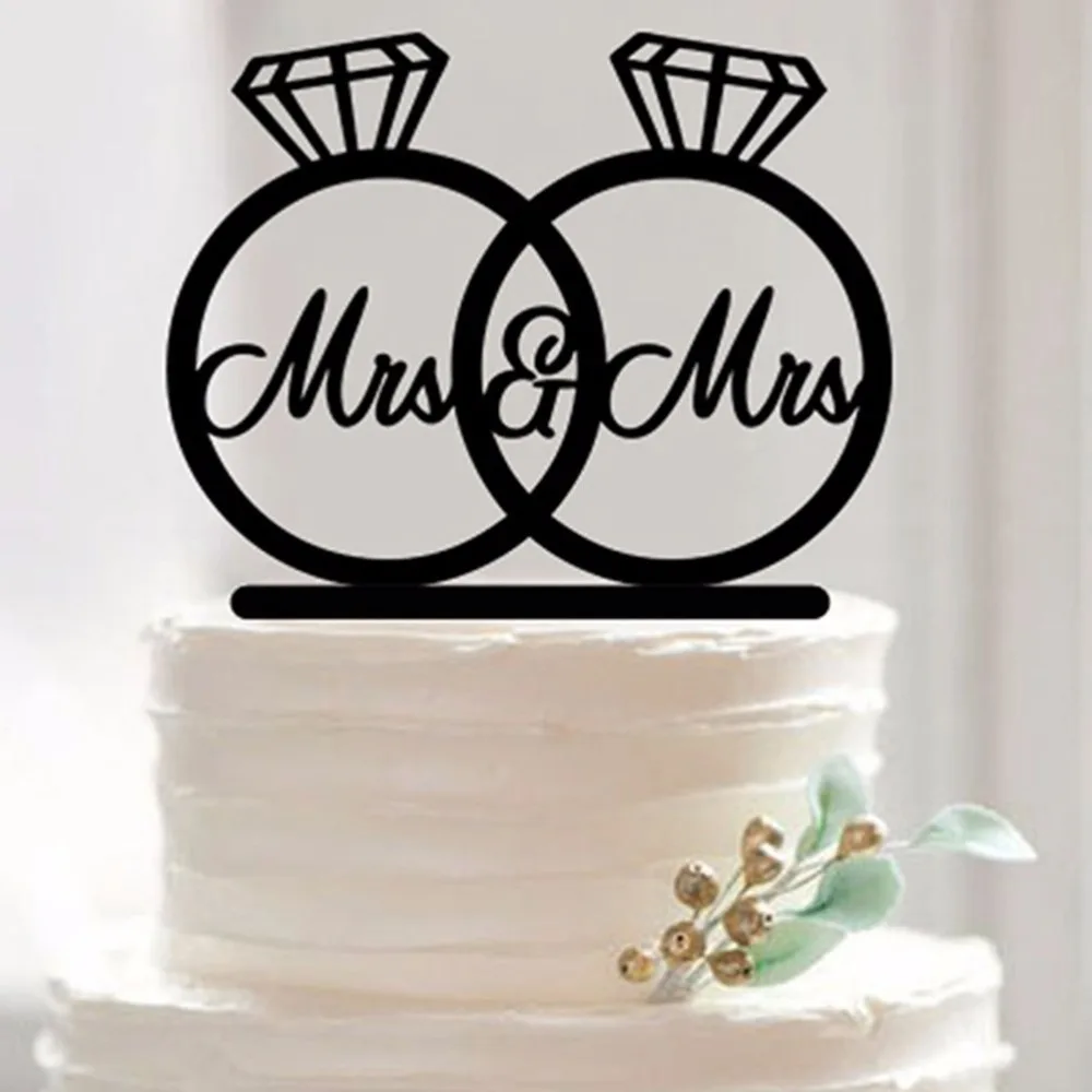 Mr-Mrs-anillo-de-boda-compromiso-aniversario-pastel-Topper-nupcial ...