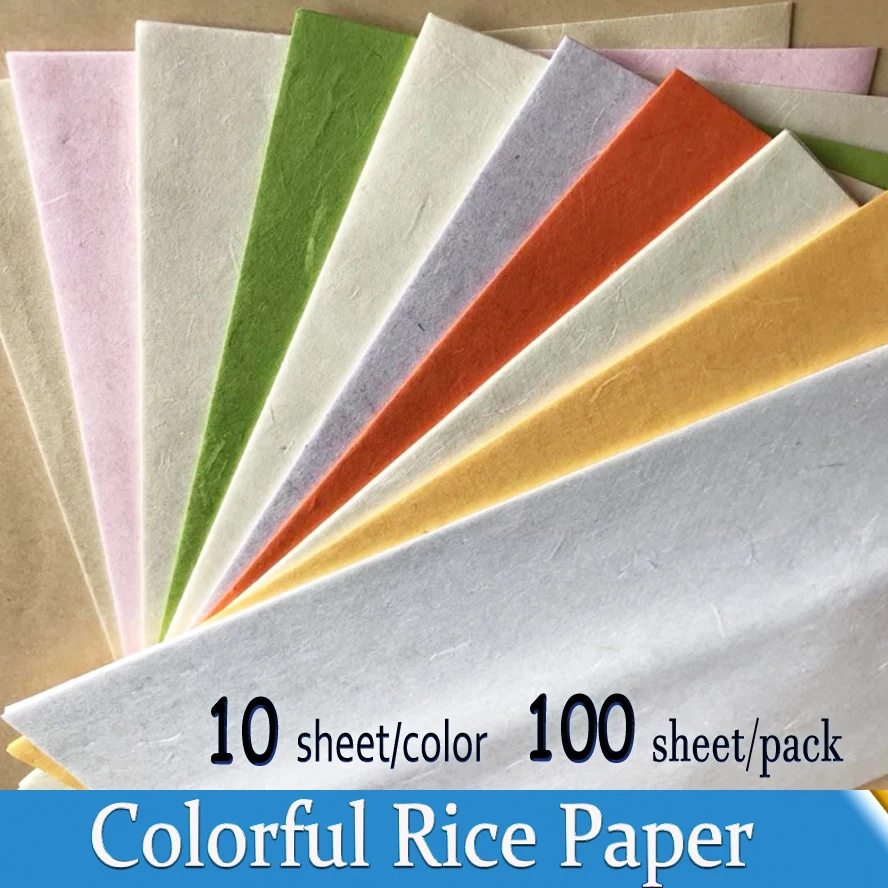 10-colors-pack-A4-Chinese-Rice-Paper-for-Painting-Calligraphy-Colorful ...