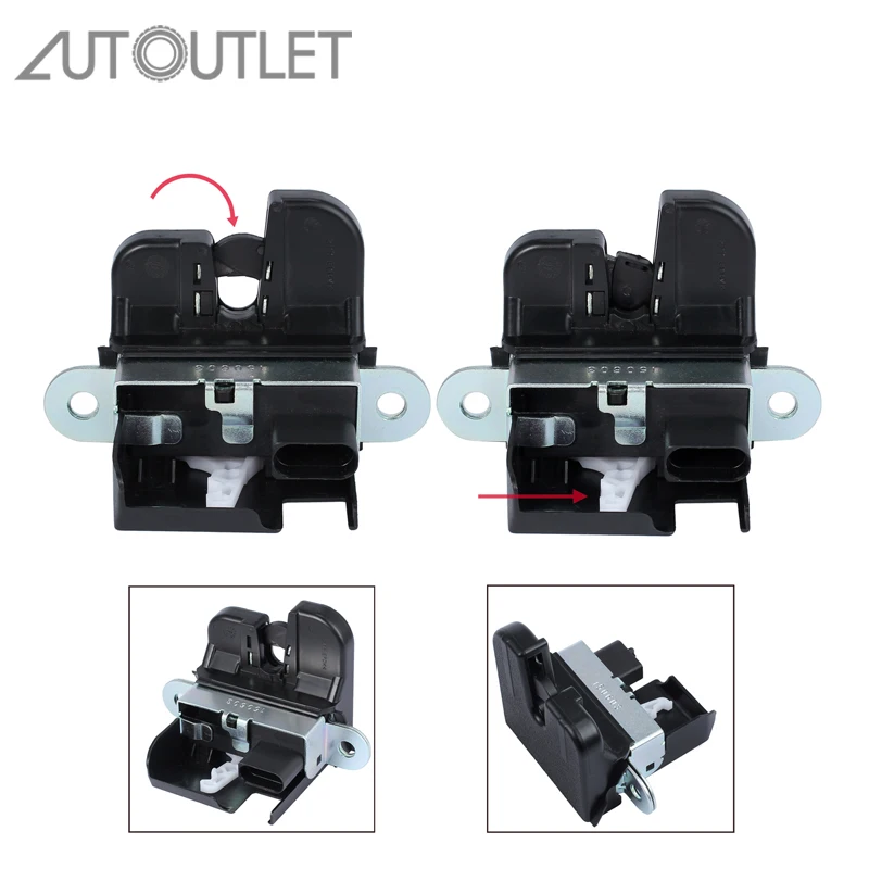 Autoutlet Rear Car Trunk Lid Lock 1k6827505d 1k6827505e 5m0827505e ...