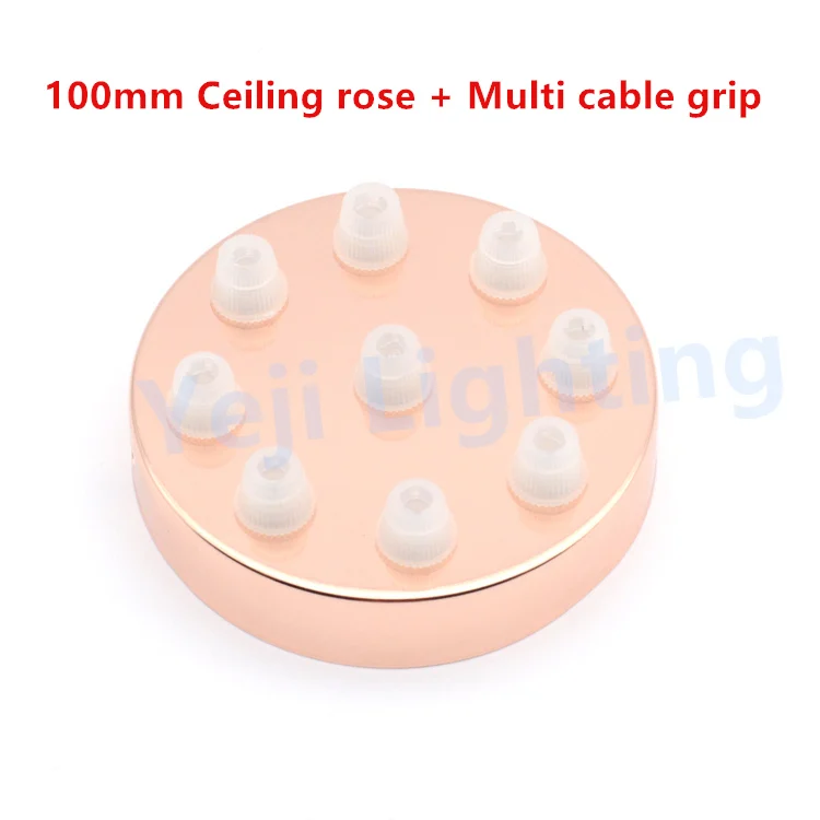 Multi Ceiling Rose With Cable Wire Grip Pendant Light Ceiling Canopy ...