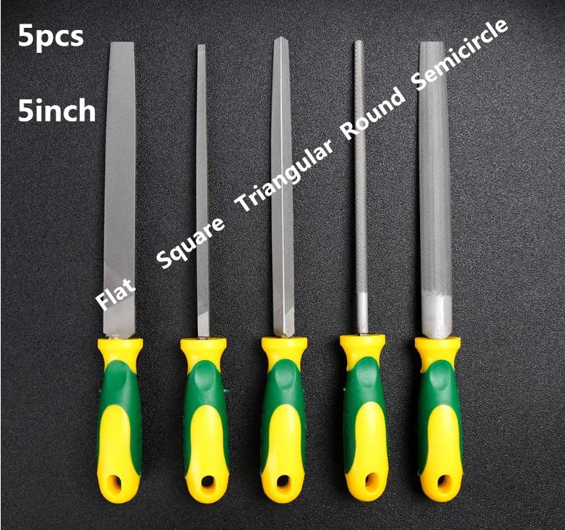 5 inch 5pcs/set Steel File Rasp Fitter Steel File Rasp Five Kinds of ...