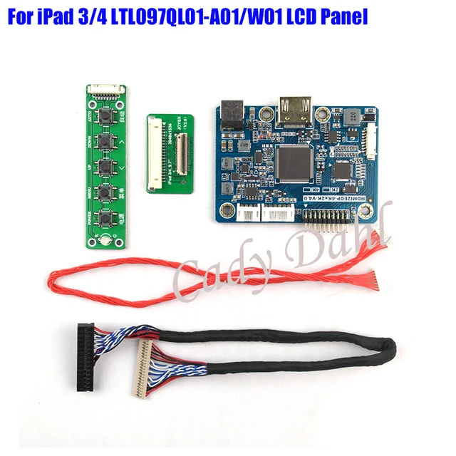 10 Pcs HDMI LVDS Controller Board for iPad 3 4 9.7' LTL097QL01 A01 W01 ...