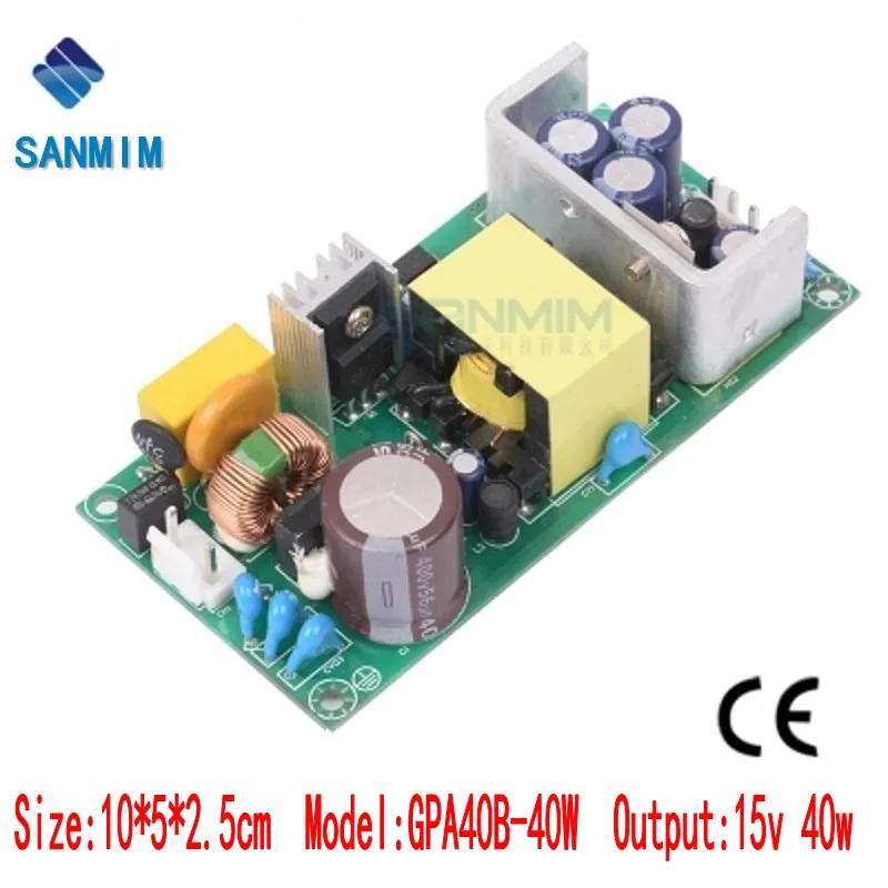 Sanmim ac dc güç kaynağı 40 W AC220V to DC15V 2.7A anahtarlama güç ...