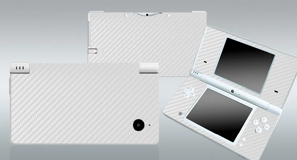 White Carbon Fiber Vinyl Skin Sticker Protector for Nintendo DSI NDSI ...