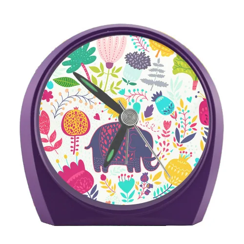 2014 New Style Clock Customized Colorful Cartoon Elephant With Flowers ...