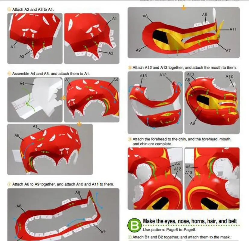 Masquerade Cosplay Paper Mask 3D Paper Model Space Library Papercraft ...