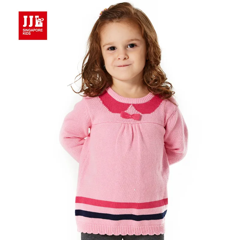 knitted dress 2015 new baby girls clothes knitted long sleeve mini ...