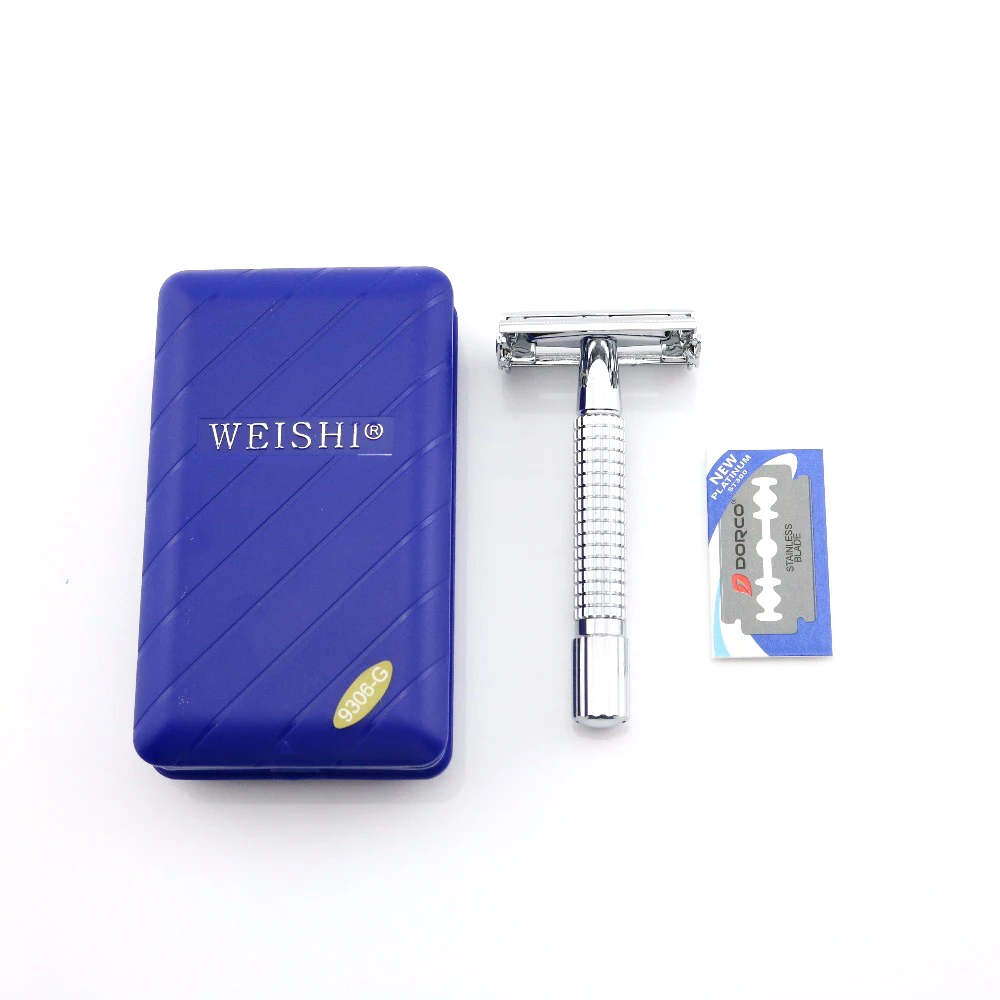 Weishi Butterfly Safety Razor Shaving Razor 9306-g Silvery Travel Box ...