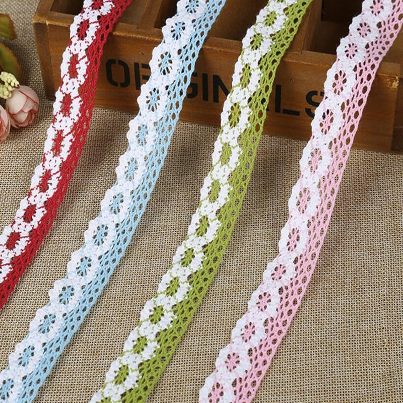 width 2.5cm colorful Braided Cotton Lace Trim For DIY Sewing Curtain ...