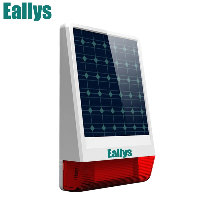 wireless outdoor Solar siren panel For Eallys Alarm System security ...