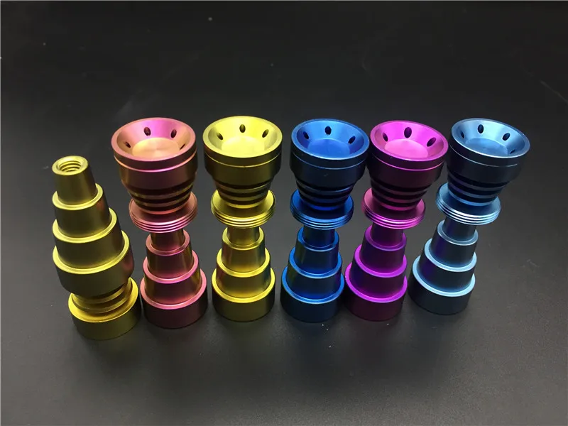 5Color Universal Domeless 6IN1 Titanium Nails 10mm 14mm 18mm joint for ...