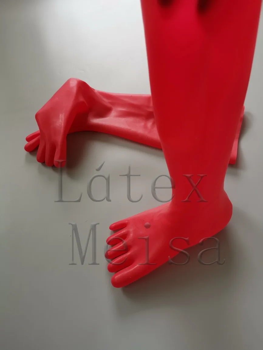 Made-of-0-4mm-thickness-natural-latex-swim-socks-adults-shiny-red-latex ...