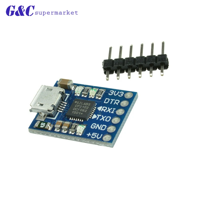 CJMCU CP2102 MICRO USB to UART TTL Module 6Pin Serial Converter UART ...