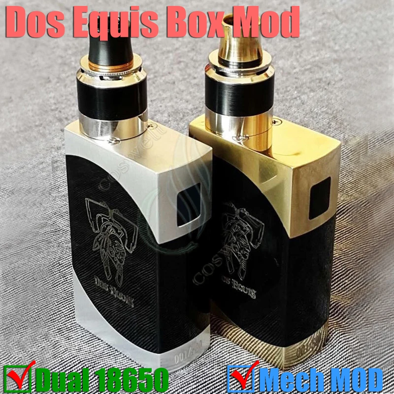 Newest Dos Equis Box Mod Dual 18650 Battery Mechanical Mod Clone Copper ...