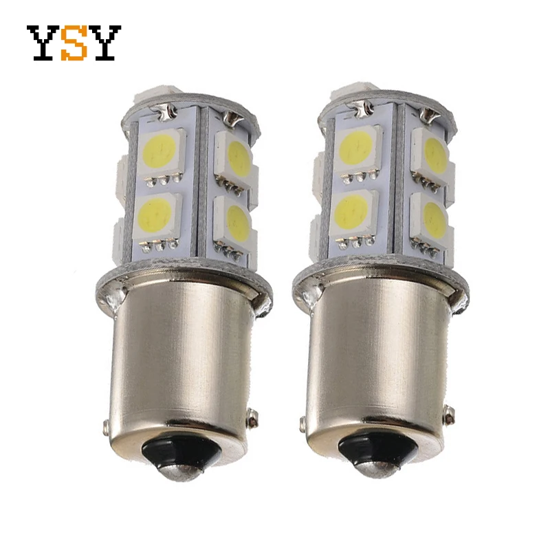 10PCS 1156 BA15S 13 SMD 5050 LED DC 9 14V Cool White Light bulb RV Boat ...
