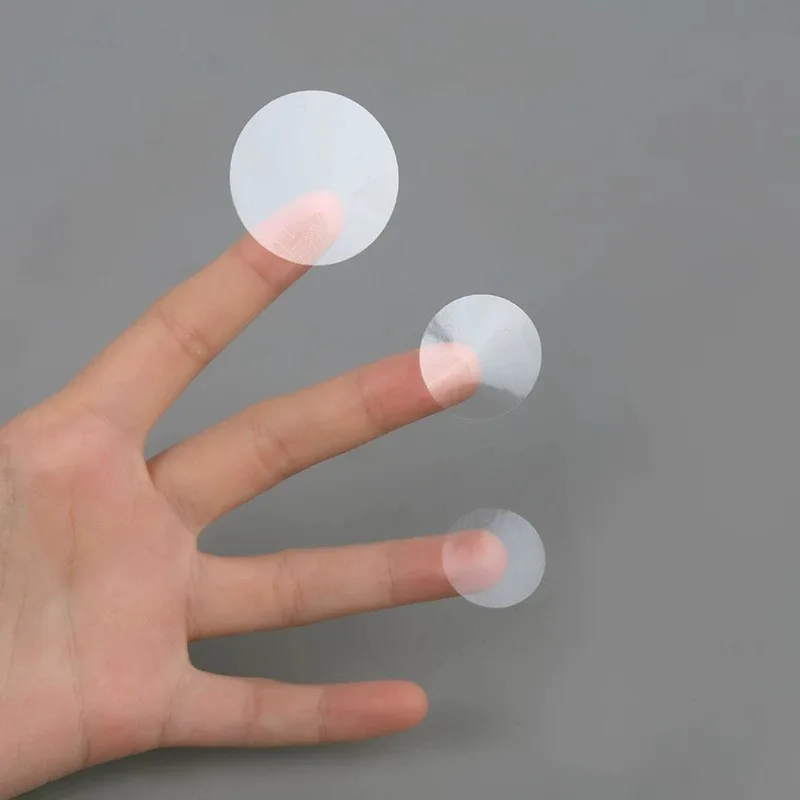 Pegatinas redondas transparentes pequeñas de gran diámetro, etiquetas ...