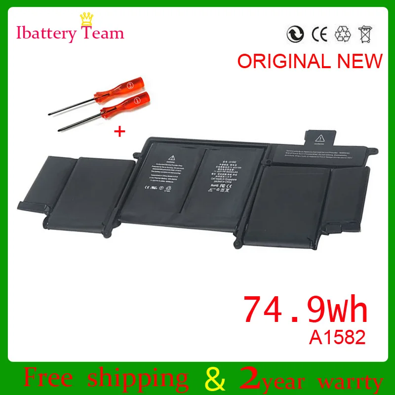 A1582 battery for Apple Macbook PRO retina 13'' inch A1502 2015 year 74 ...