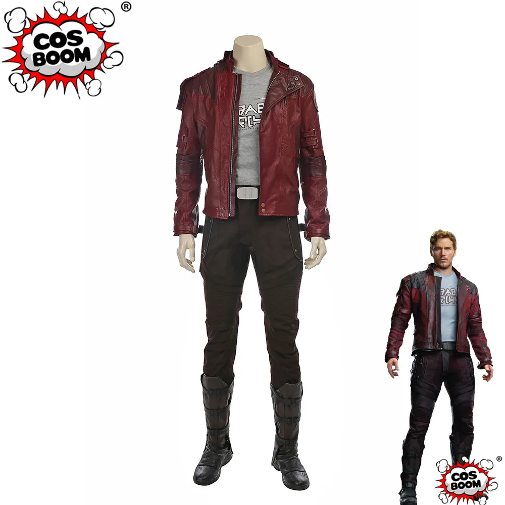 COSBOOM Guardians of the Galaxy Star Lord Costume Adult Men's Halloween ...