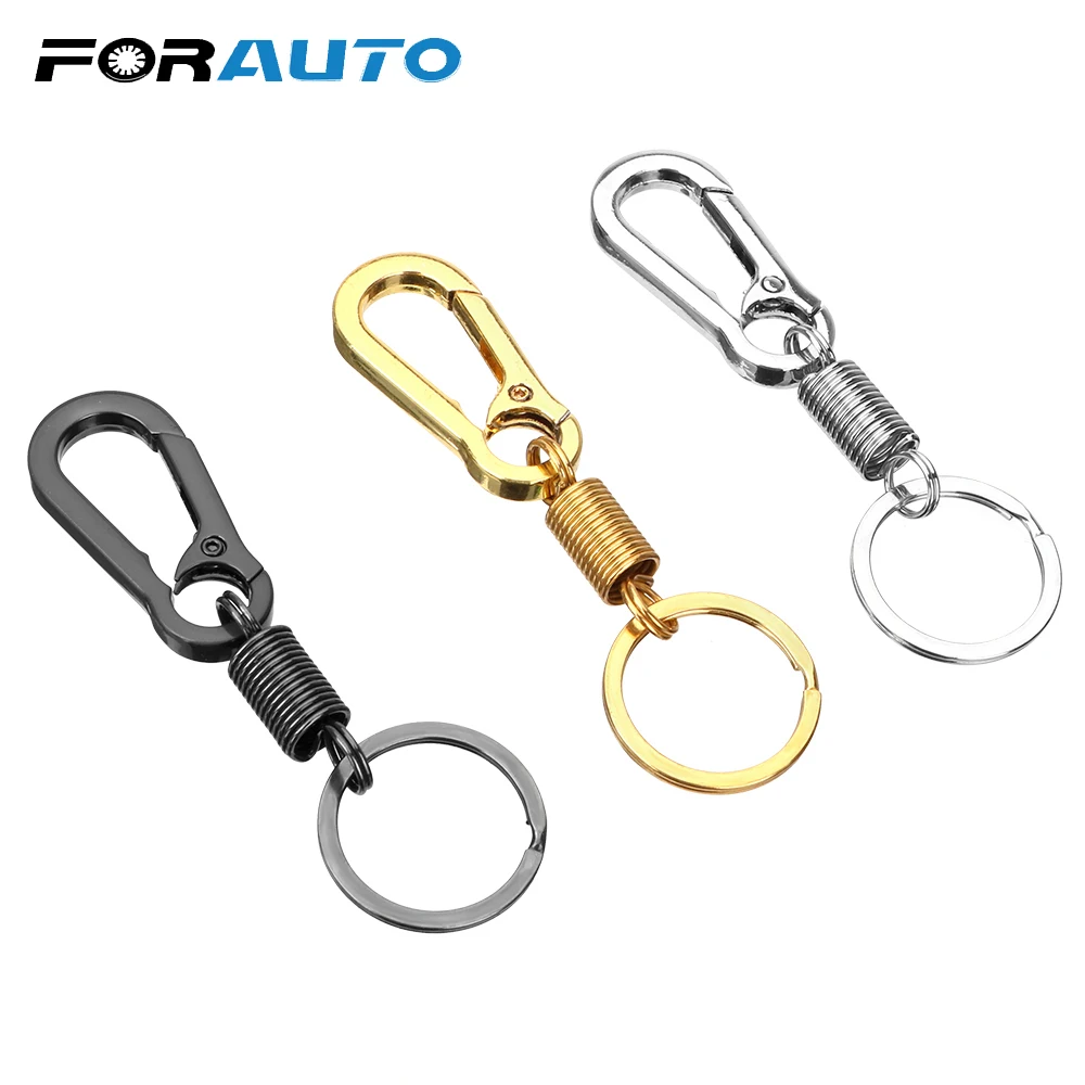 Key-Ring-Spring-Gourd-Buckle-Stainless-Steel-Car-Keychain-Belt-Clip ...