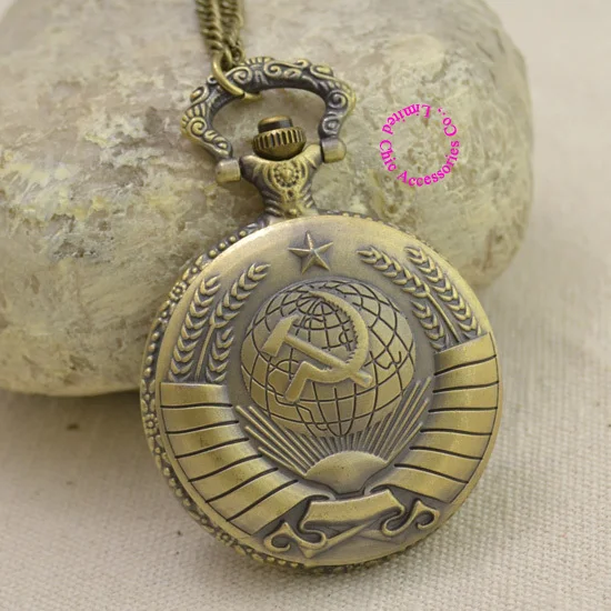 Fashion Soviet Bolshevik Quartz Pocket Watch Woman Girl Lady Classic ...