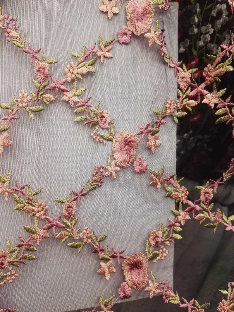 1 Yard Advanced Exquisite Customized Fashion Embroidery Mesh Lace ...