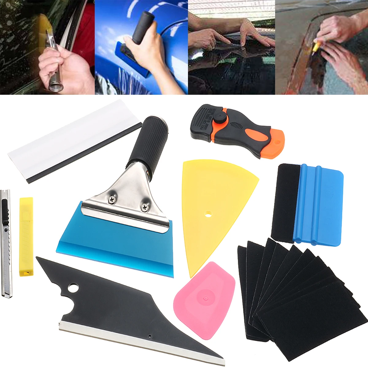 10 In 1 Window Tint Tools Car Wrapping Application Kit Sticker Vinyl ...