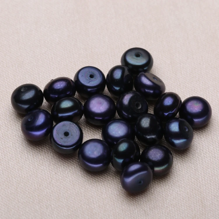 Perlas teñidas de Color negro, perlas sueltas de agua dulce, perlas ...