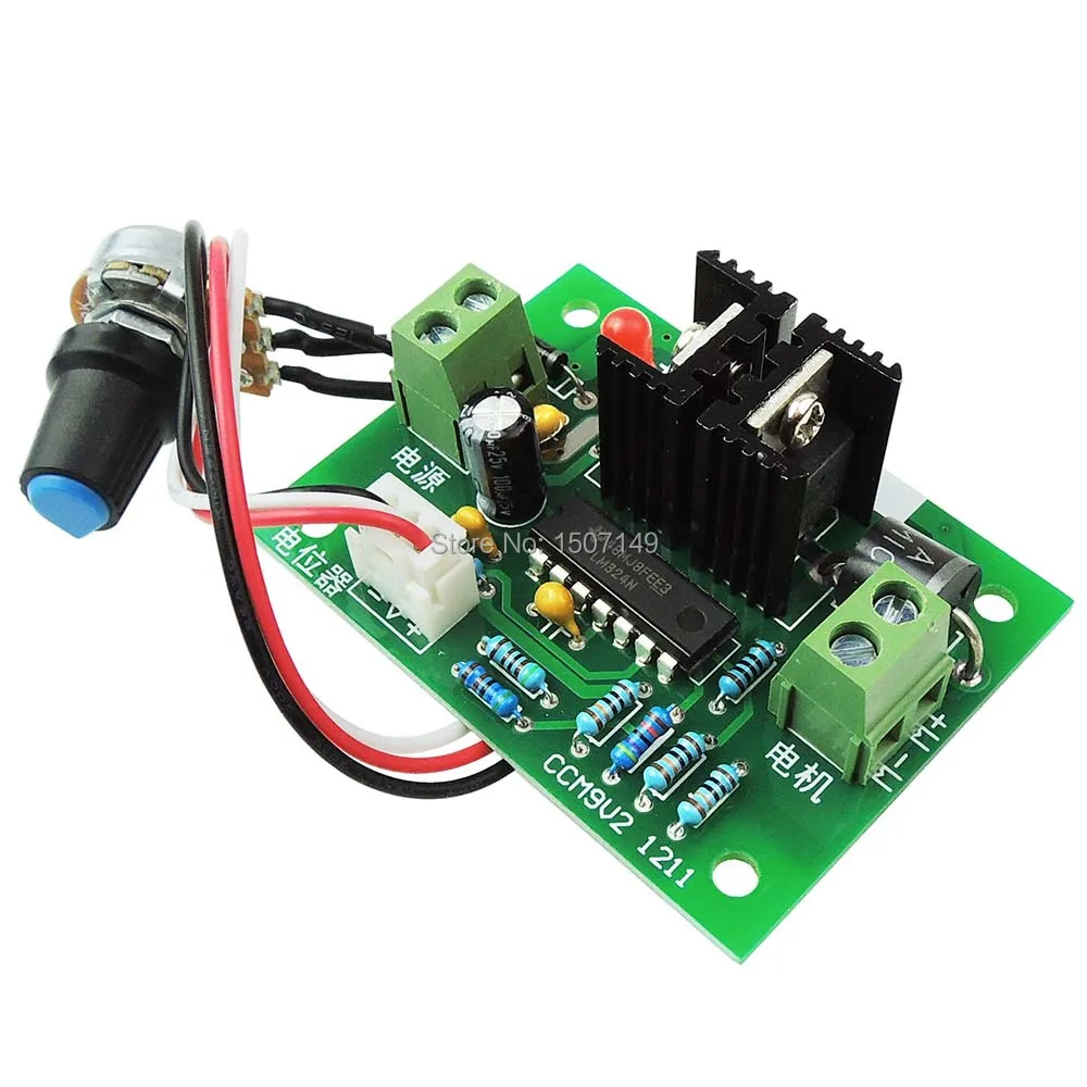 Unique Goods - 12v-24vdc(max) 3a Dc Motor Speed Controller Pwm Speed ...