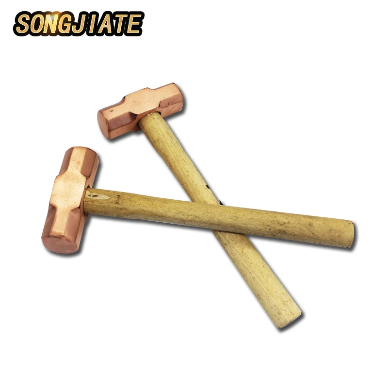 SONGJIATE Wooden handle copper, explosion proof octagonal hammer ...
