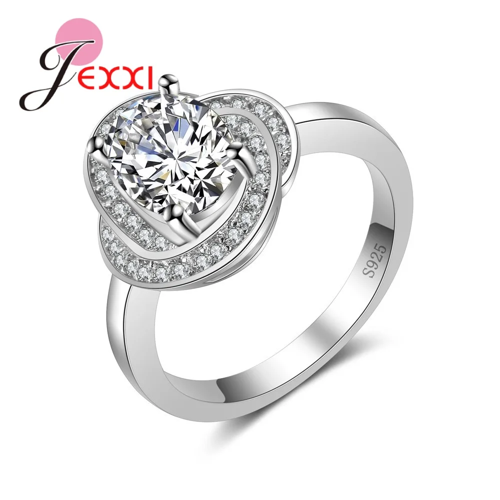 Cute Green White Crystal Rings Wholesale Price 925 Sterling Silver Ring ...