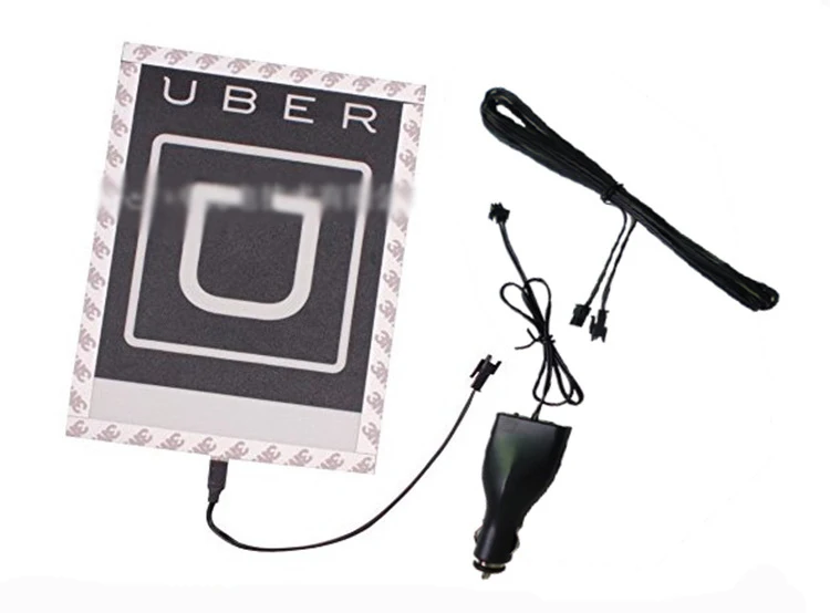 Blue UBER Light Sign Led Logo Electro Luminescent Glowing Decal for ...