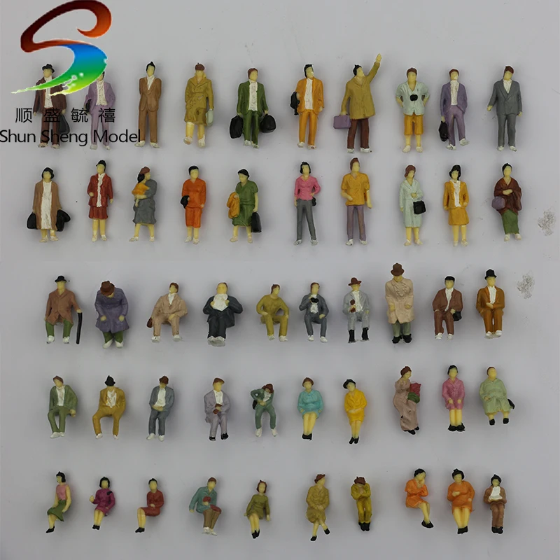 100pcs-1-87-Well-Painted-Figures-Seated-and-Standing-color-figures ...