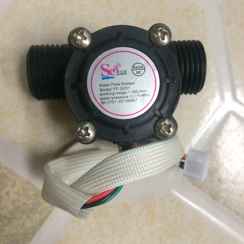 Water Flow Meter Sensor Hall Flowmeter Control Washroom Flow Counter ...