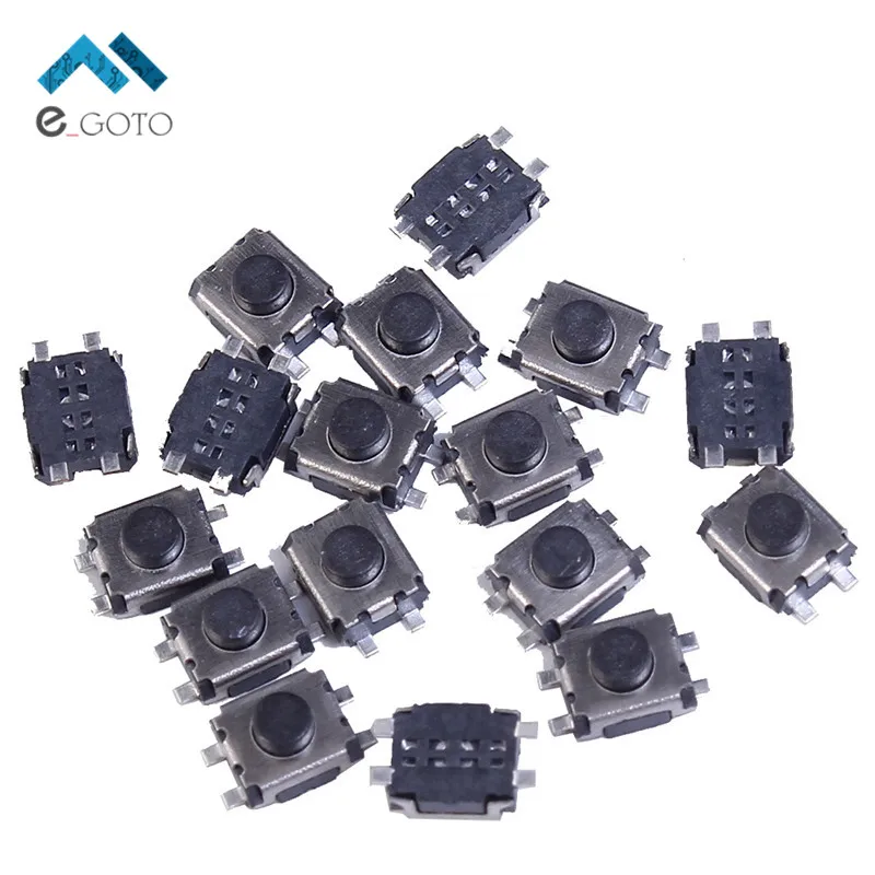 50pcs 3x4x2mm Tact Switch SMD 4 Pin Momentary No Lock Push Button ...