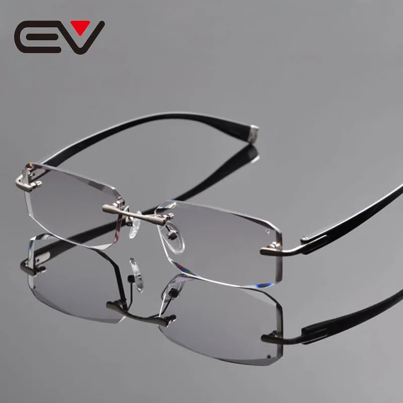 2016 New Elite Brand Pure Titanium Rimless Eyeglasses Frames Men