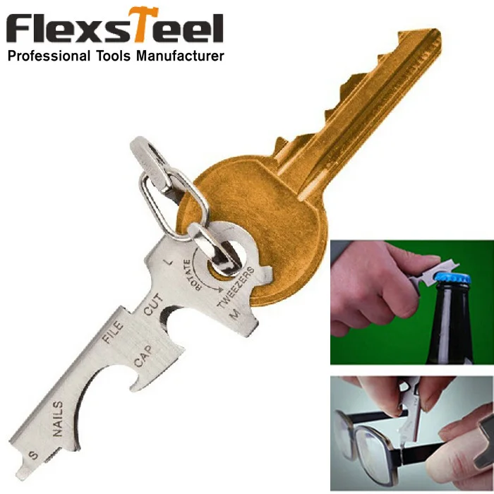 2PCS Stainless Steel Multi Key True Utility TU47 Keytool with 9 ...