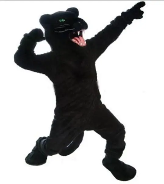 Hot sale ! Velour Black Panther Mascot Costume panther Adult Fancy ...