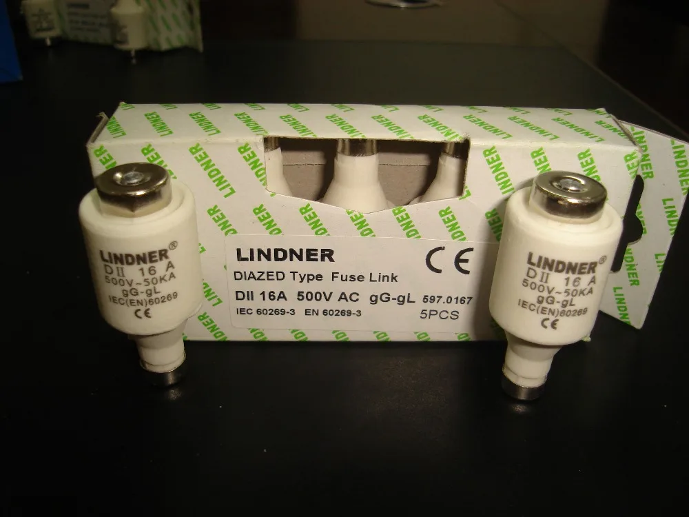 Fuses: LINDNER DIAZED Type Fuse Link DII 16A 500V gG/gL 597.0167-in ...