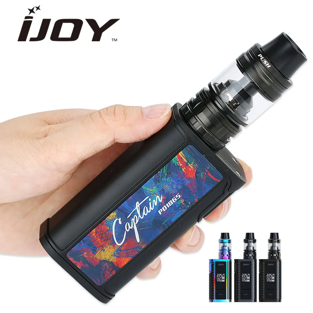 100% Original 225W IJOY Captain PD1865 TC Vape Mod + 4ml Captain Tank ...