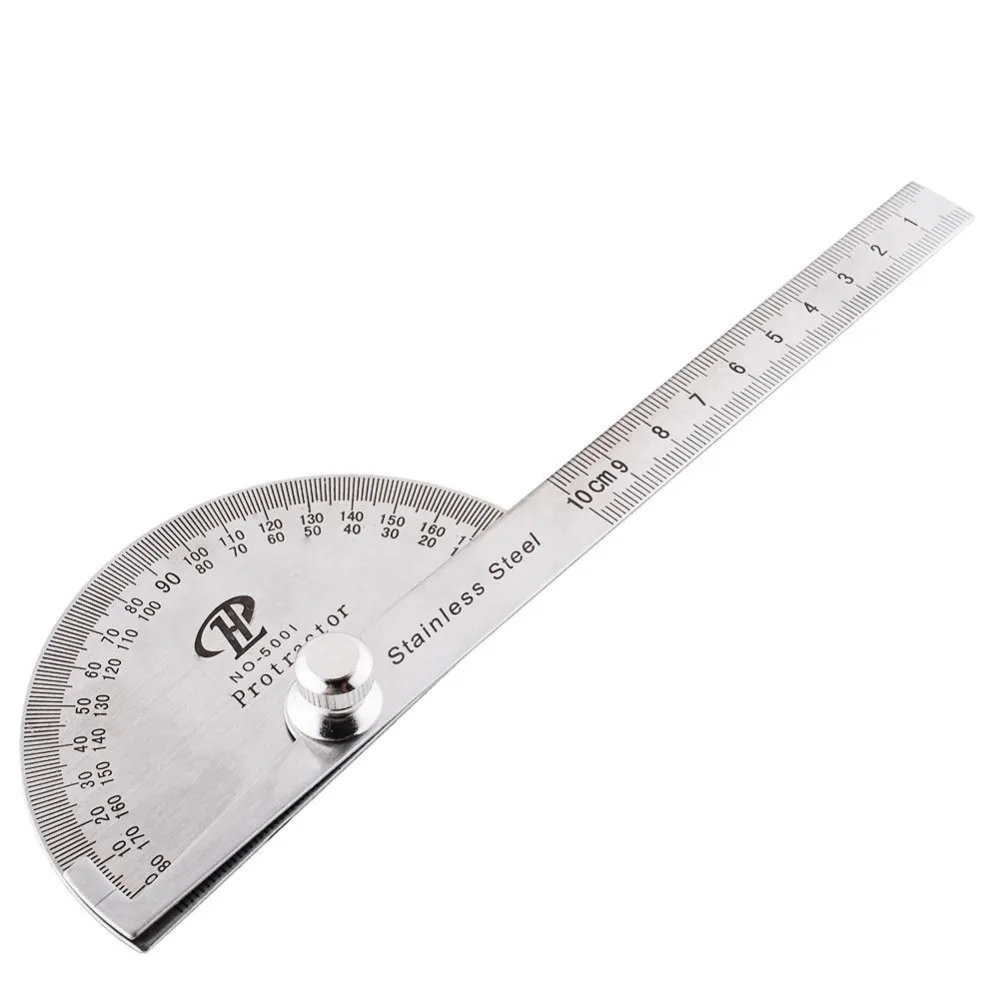 New Useful Stainless Steel Rotary Protractor Angle Rule Machinist Tool