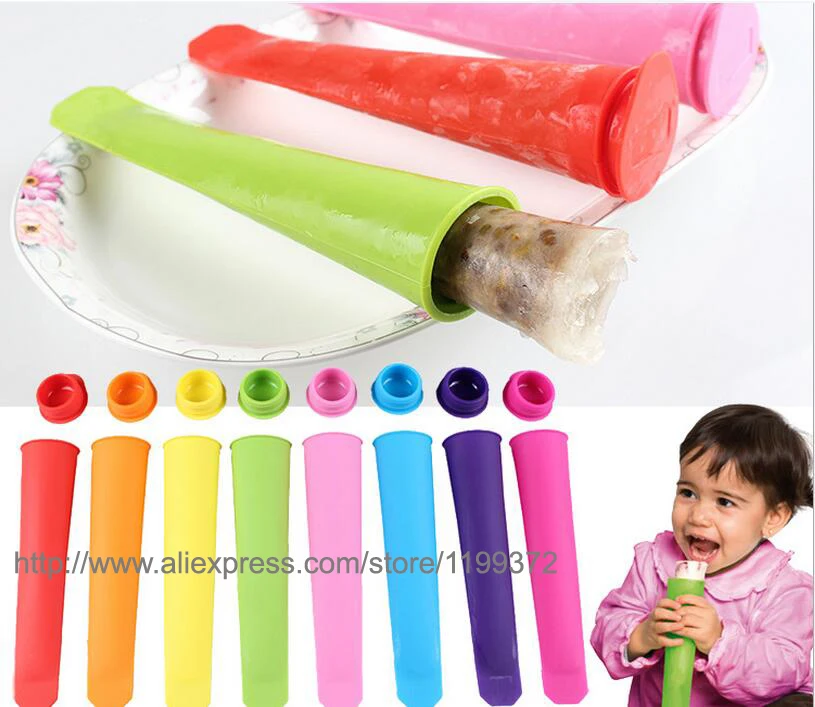 200pcs Silicone Pop Yogurt Push Up Ice Cream Ice Lolly Pop Maker Frozen ...