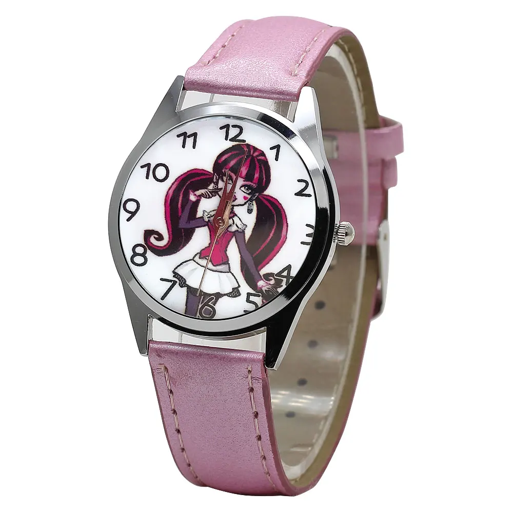 New Cartoon Children Watch Cute Beautiful girl Crystal Wristwatch ...