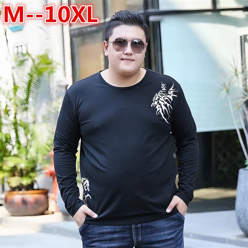PLUS SIZE 10XL 8XL 6XL 5XL 4XL autumn T shirt men brand clothing simple ...